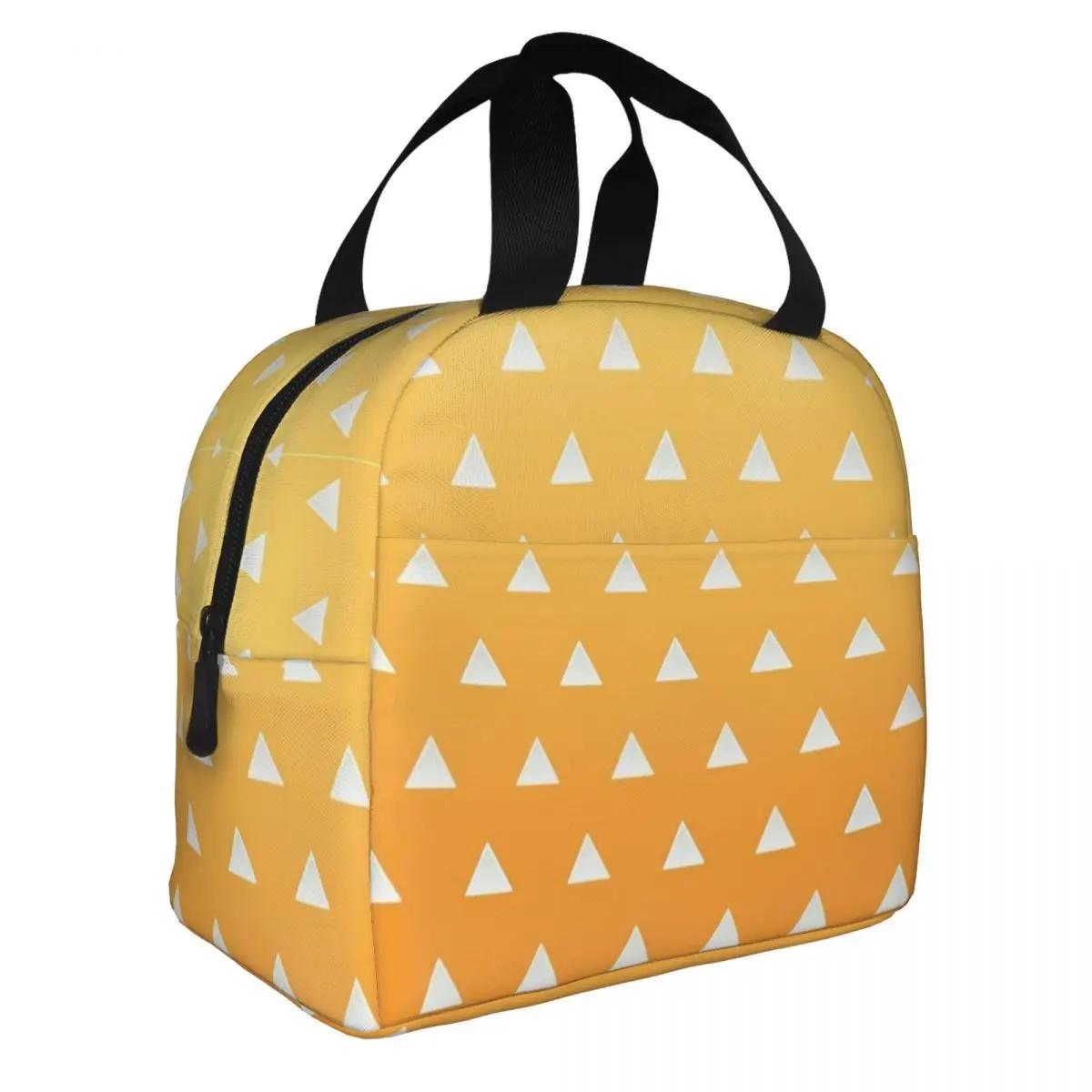 Kawaii Anime Demon Slayer Zenitsu Pattern Lunch Bag - KawaiiMerch.com