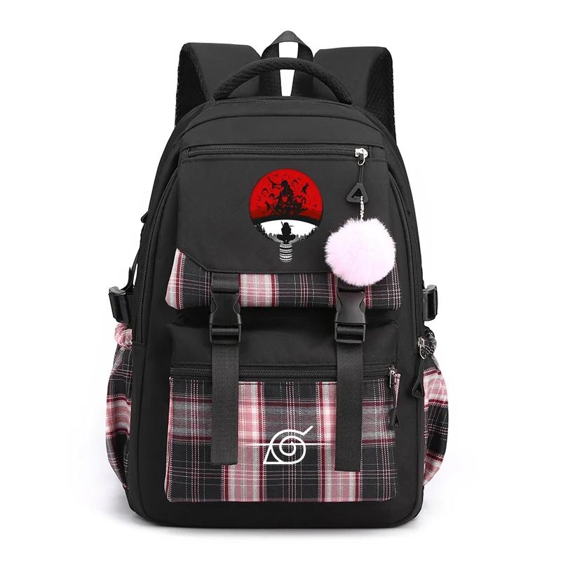 Anime Kawaii Naruto Itachi Uchiha Symbol Printed Backpack - KawaiiMerch.com
