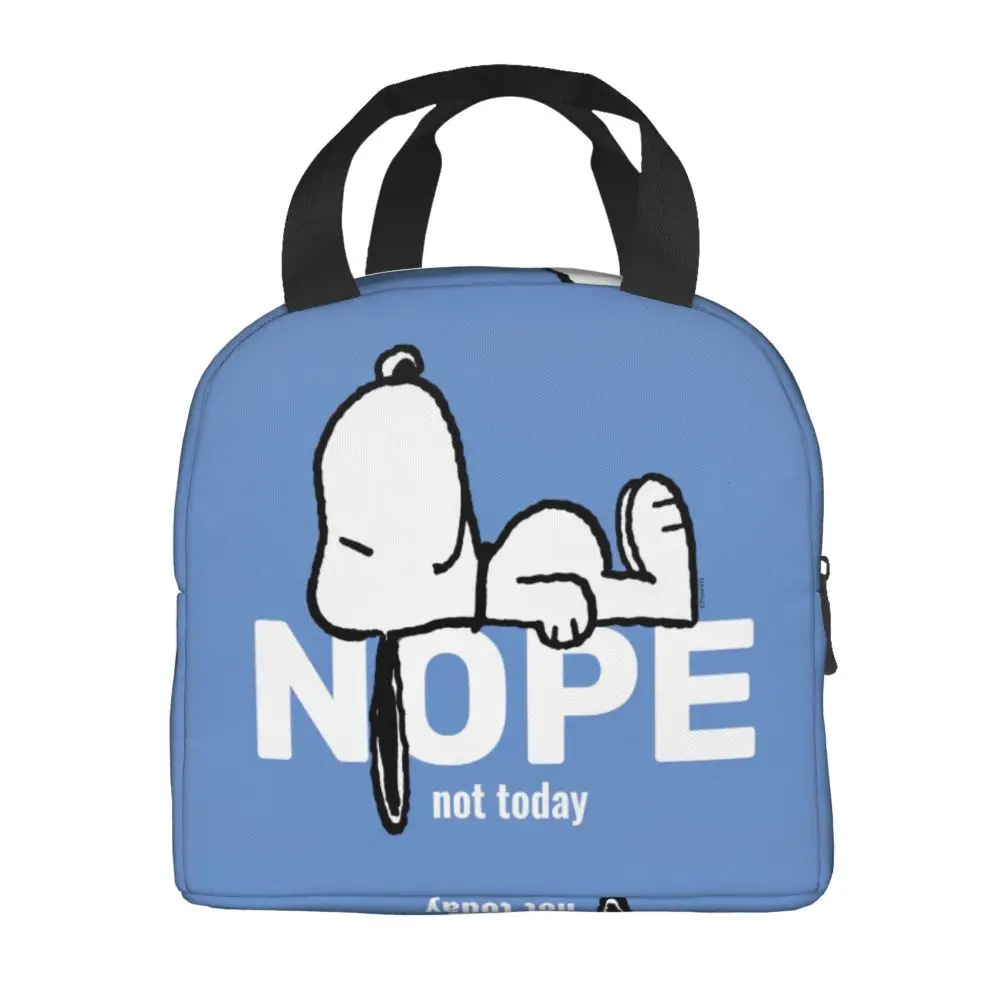 Kawaii Cartoon Snoopy Nope Not Today Lunch Bag - KawaiiMerch.com