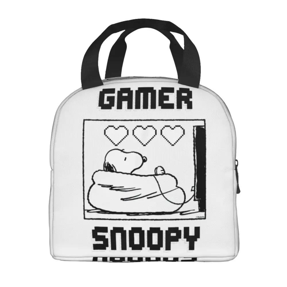 Kawaii Cartoon Gamer Snoopy Lunch Bag - KawaiiMerch.com