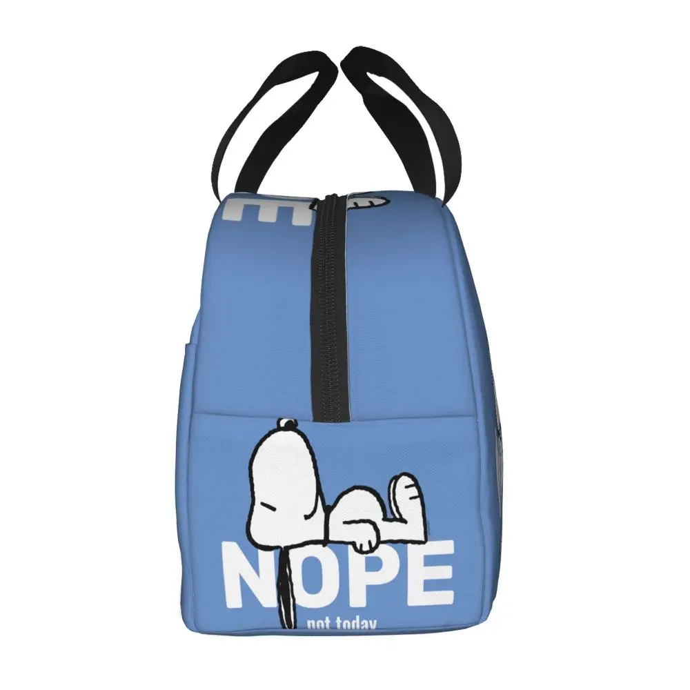 Kawaii Cartoon Snoopy Nope Not Today Lunch Bag - KawaiiMerch.com