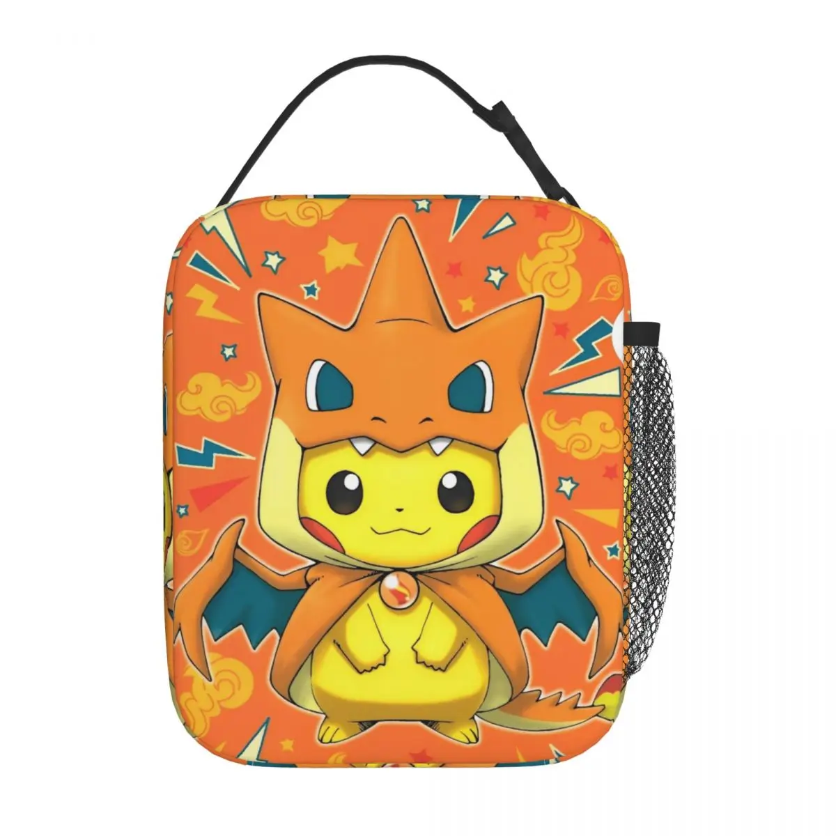 Kawaii Pokemon Charizard And Pikachu Insulated Lunch Bag - KawaiiMerch.com