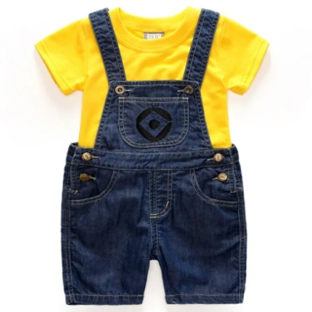 Minion Hero Denim Kids Suit Costume - KawaiiMerch.com