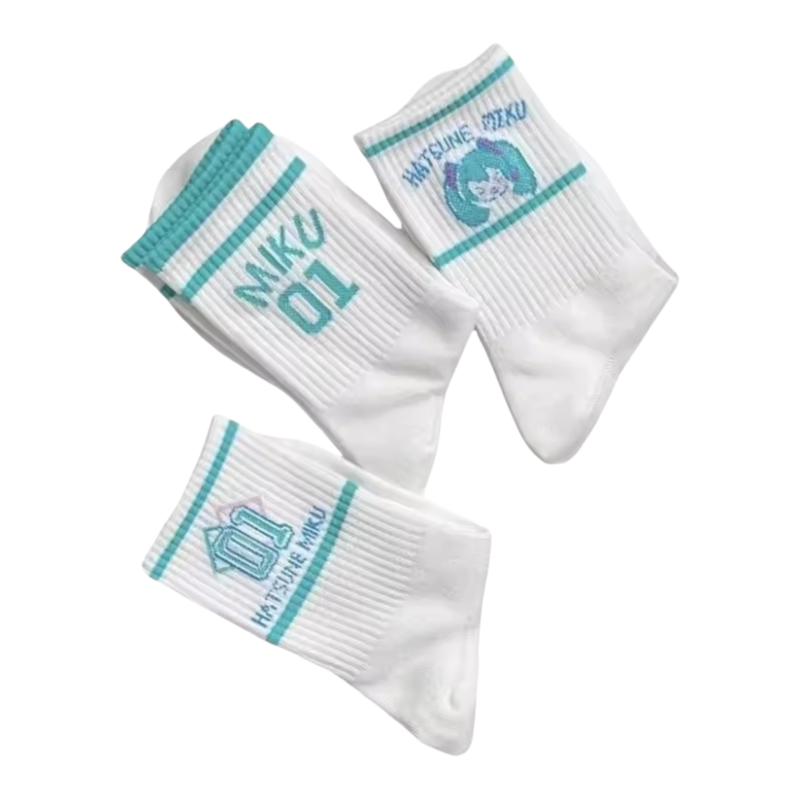 Kawaii Hatsune Miku Cartoon Sock - KawaiiMerch.com
