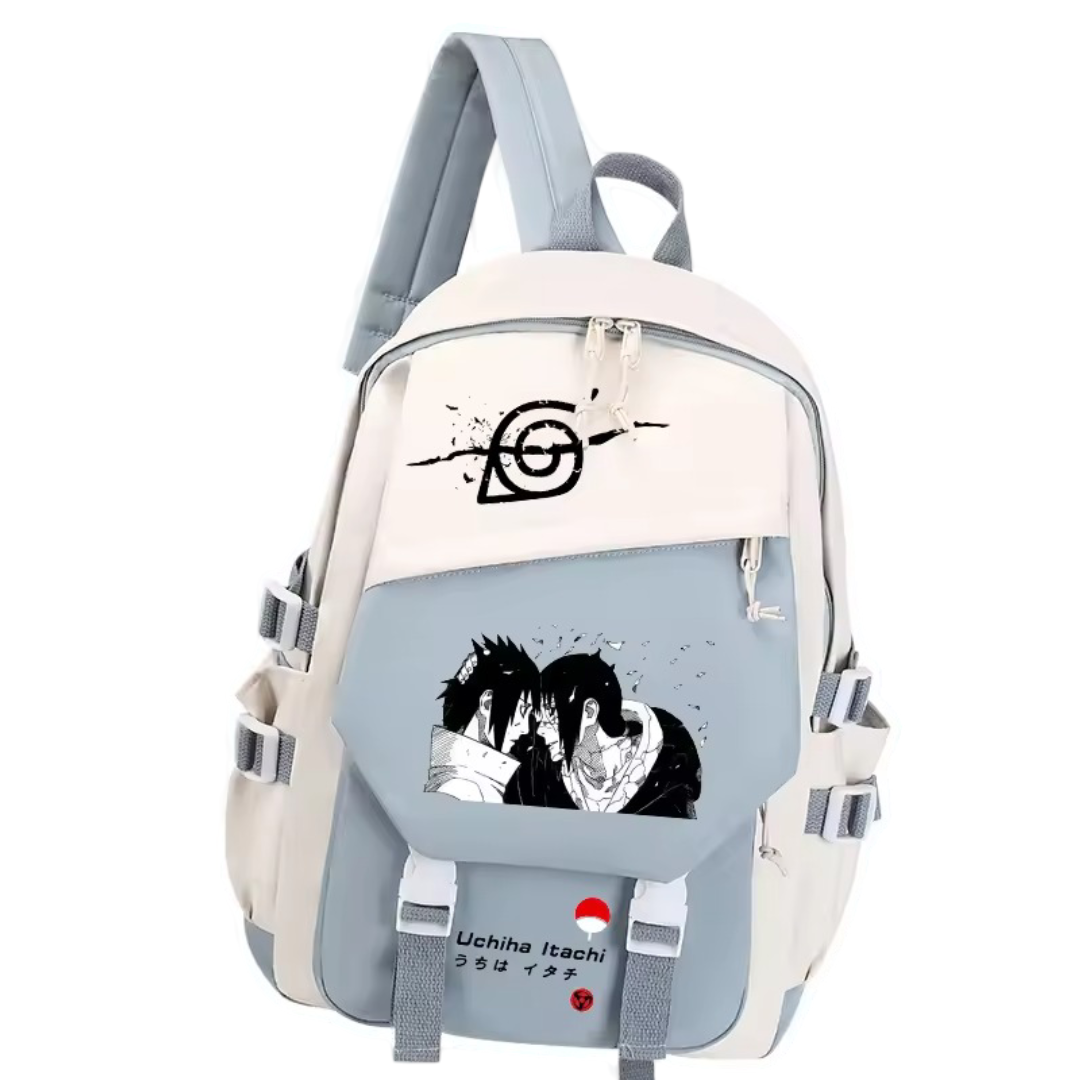 Kawaii Anime Naruto Itachi Uchiha And Sasuke Uchiha Printed Backpack ...