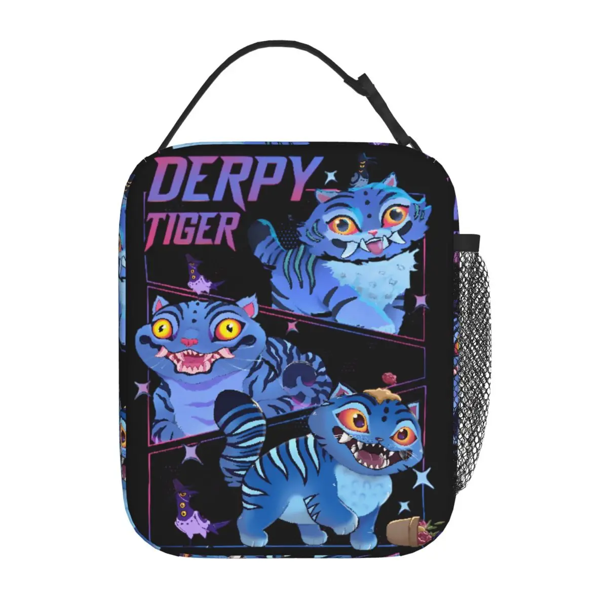 Kawaii Kpop Demon Hunters Derpy Tiger Lunch Bag - KawaiiMerch.com