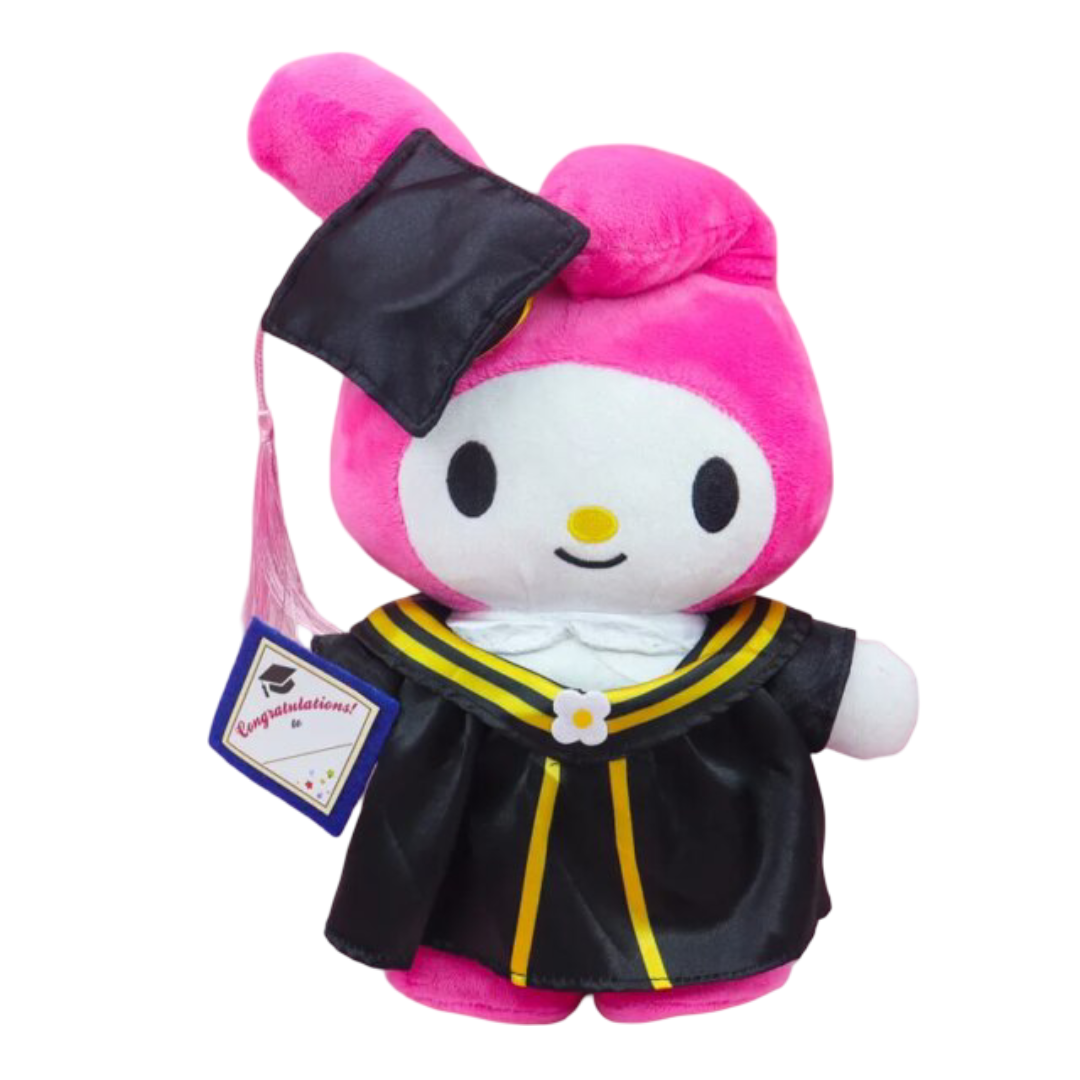 25cm Kawaii My Melody Graduation Plush Toy - KawaiiMerch.com