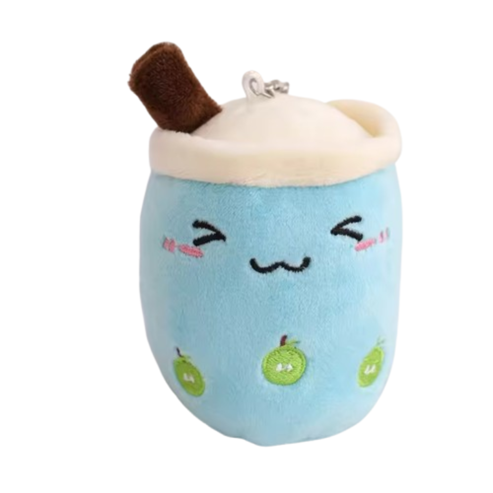 Cartoon Kawaii Gova Boba Milk Tea Plush Keychain - KawaiiMerch.com