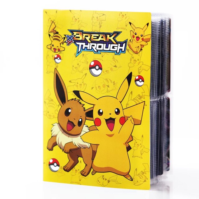 Pokemon Pikachu Charizard Letters Book Binder Kawaii Game Playing Card ...