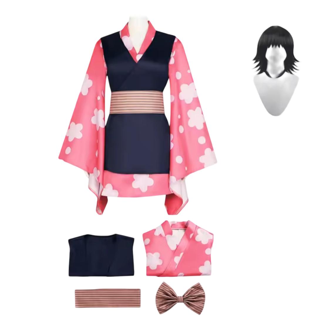 Kawaii Anime Demon Slayer Makomo Cosplay Costume And Wig - KawaiiMerch.com