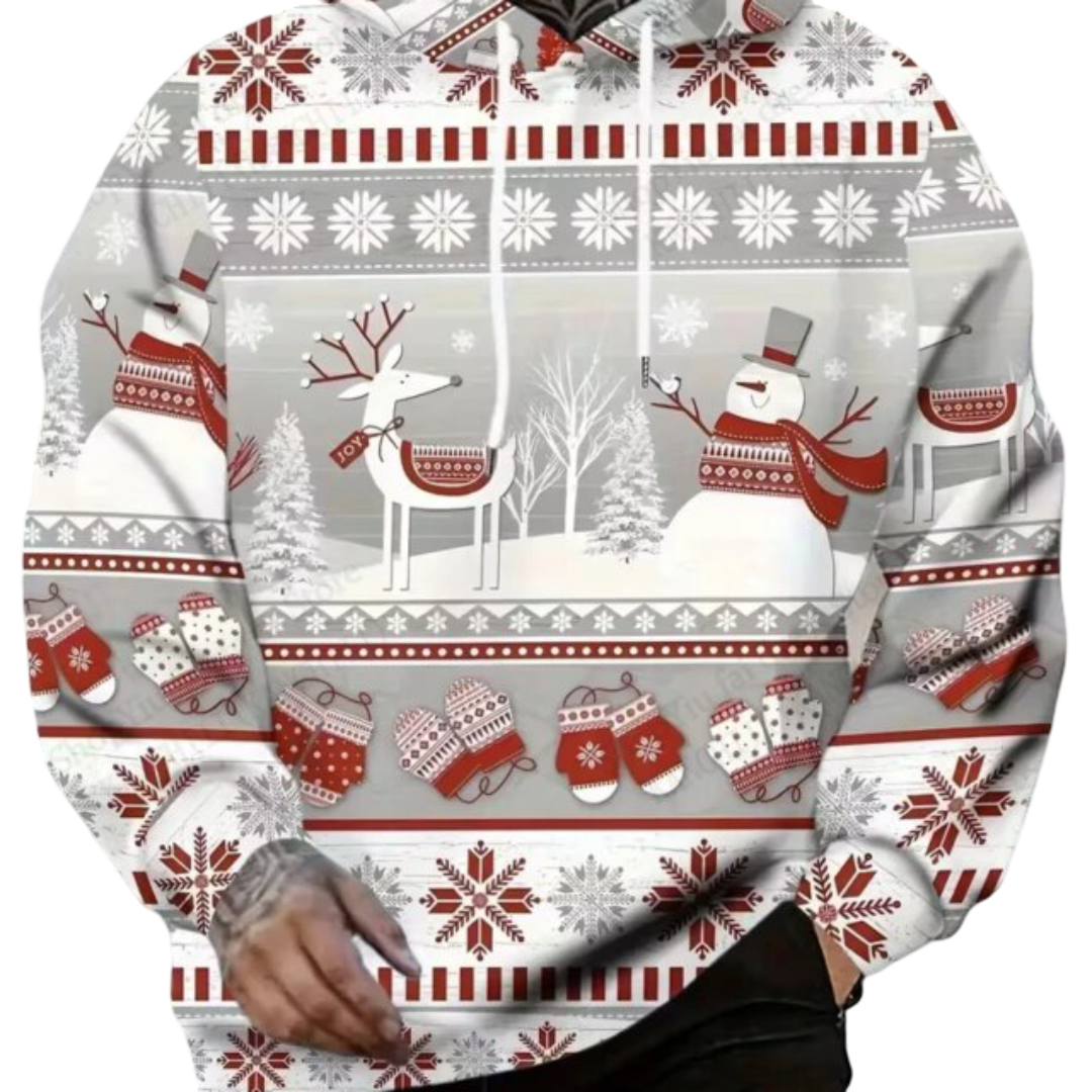 Kawaii Christmas Themed 3D Print Hoodie - KawaiiMerch.com